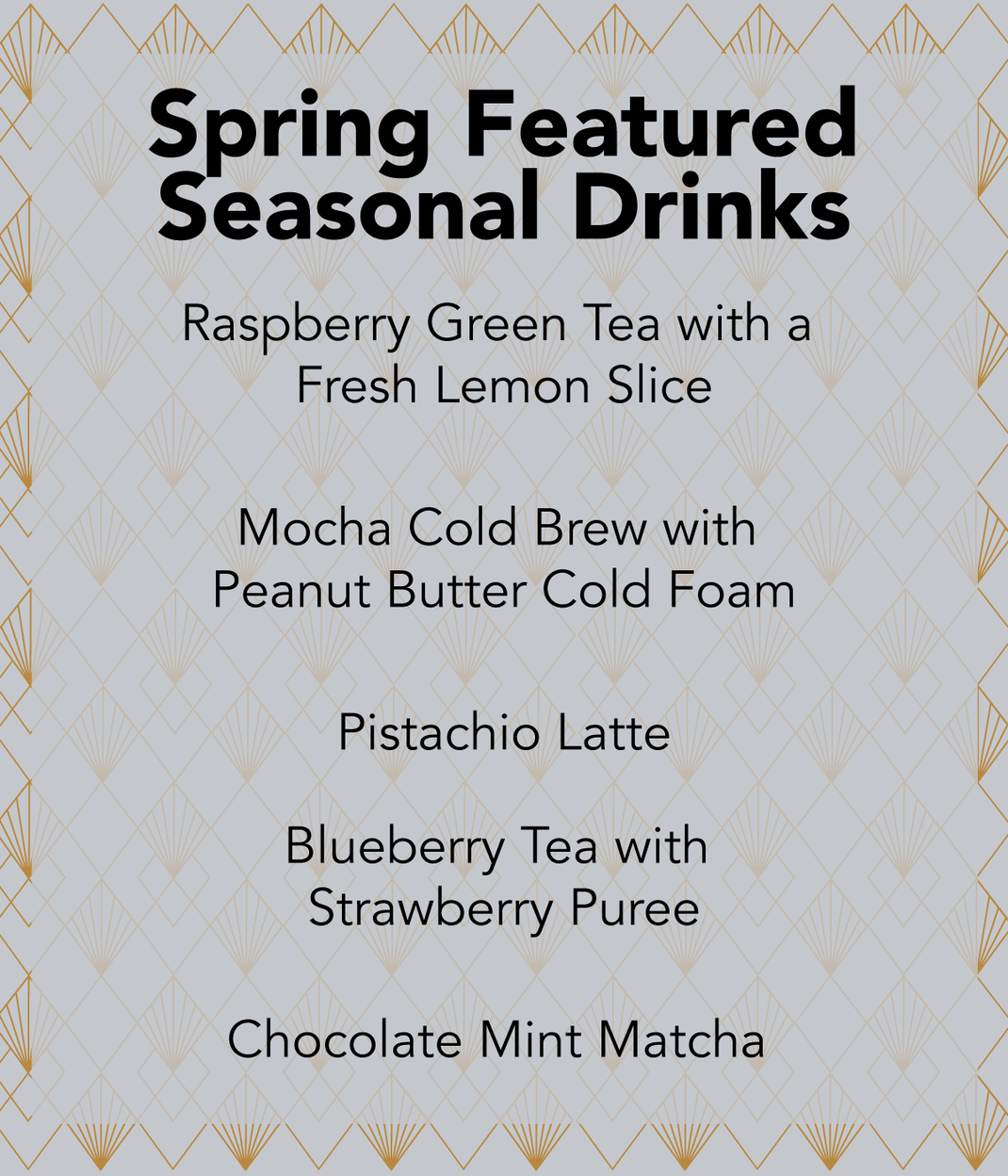 Food and Drink Menu – Command Coffee